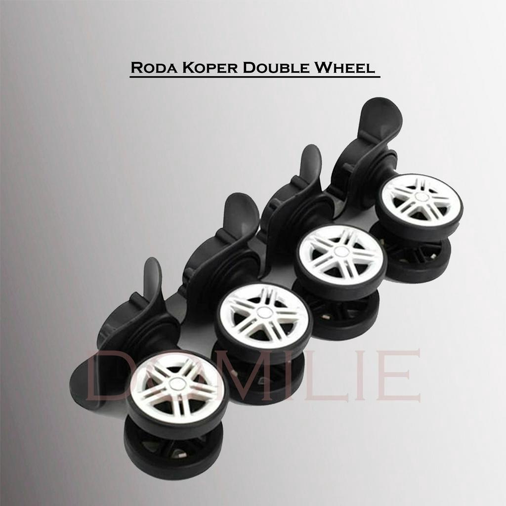 Jual Roda Koper Double Wheel 1 set isi 4 pcs| 360 derajat putar | Bahan ...
