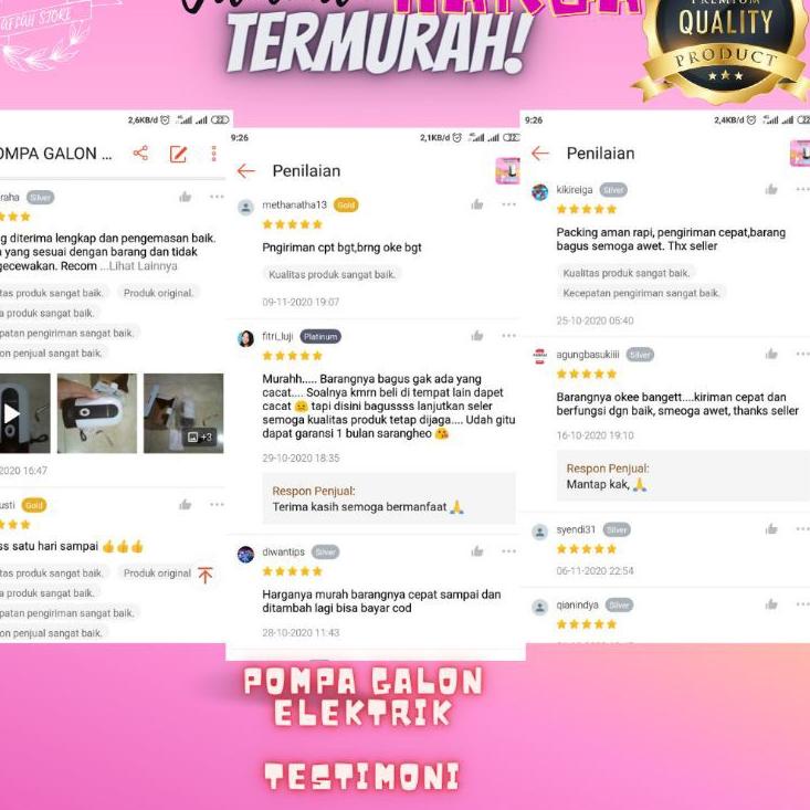 Jual Recomended.. Pompa Galon Air Elektrik LED Listrik Otomatis USB ...