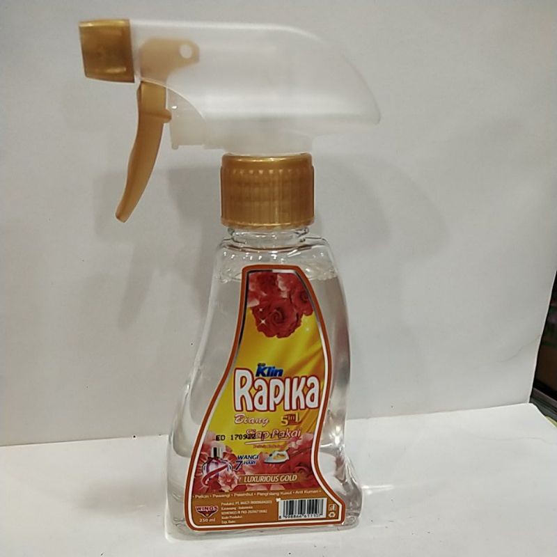 Jual RAPIKA Biang 5 in 1 pelicin pakaian spray 250ml (botol) | Shopee ...
