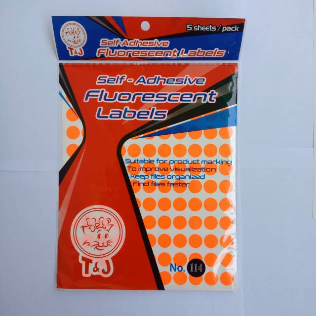 Jual LABEL /STICKER / Label Tom & Jerry Bulat No. 114 (13mm) Warna ...