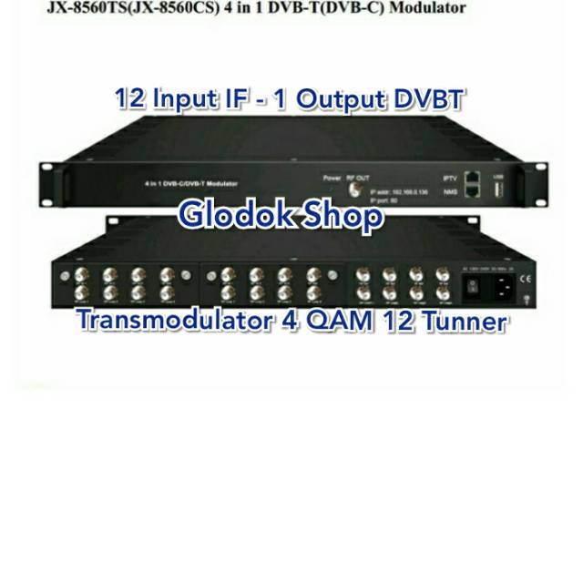 Jual TRANSMODULATOR 4 QAM 12 TUNNER DVB-T DIGITAL MODULATOR 4 IN 1 ...