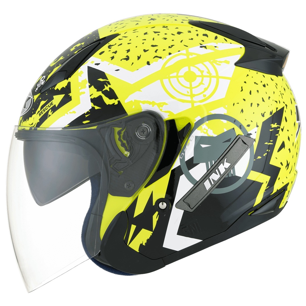 Jual HELM INK METRO 2 SUPER FLUO #3 - YELLOW FLUO | Shopee Indonesia