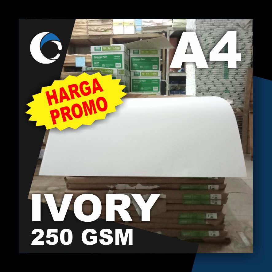 Jual KERTAS IVORY 250 GSM Uk [ A4 ] 21 cm X 29.7 cm( 50 LEMBAR ...