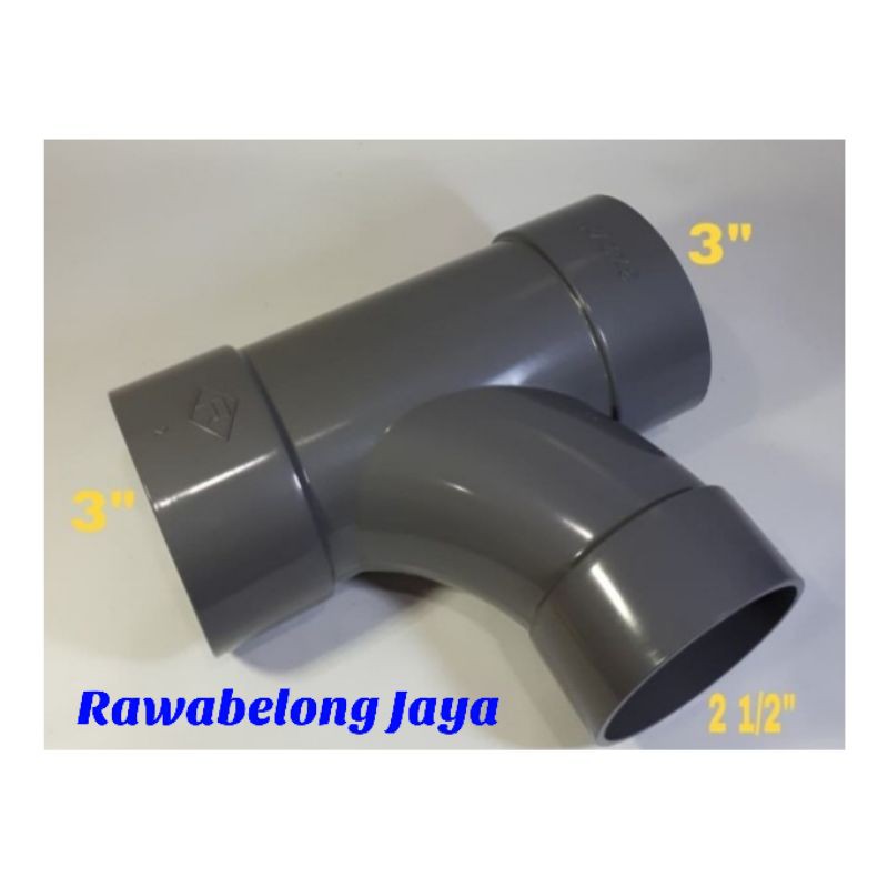 Jual RUCIKA TEE WAY D 3 x 2 1/2 inch 90 DERAJAT PVC | Shopee Indonesia