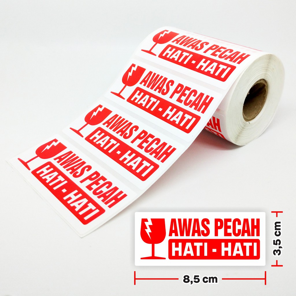 Jual Stiker Label Fragile Handle with Care Stiker Awas Pecah Hati-hati ...