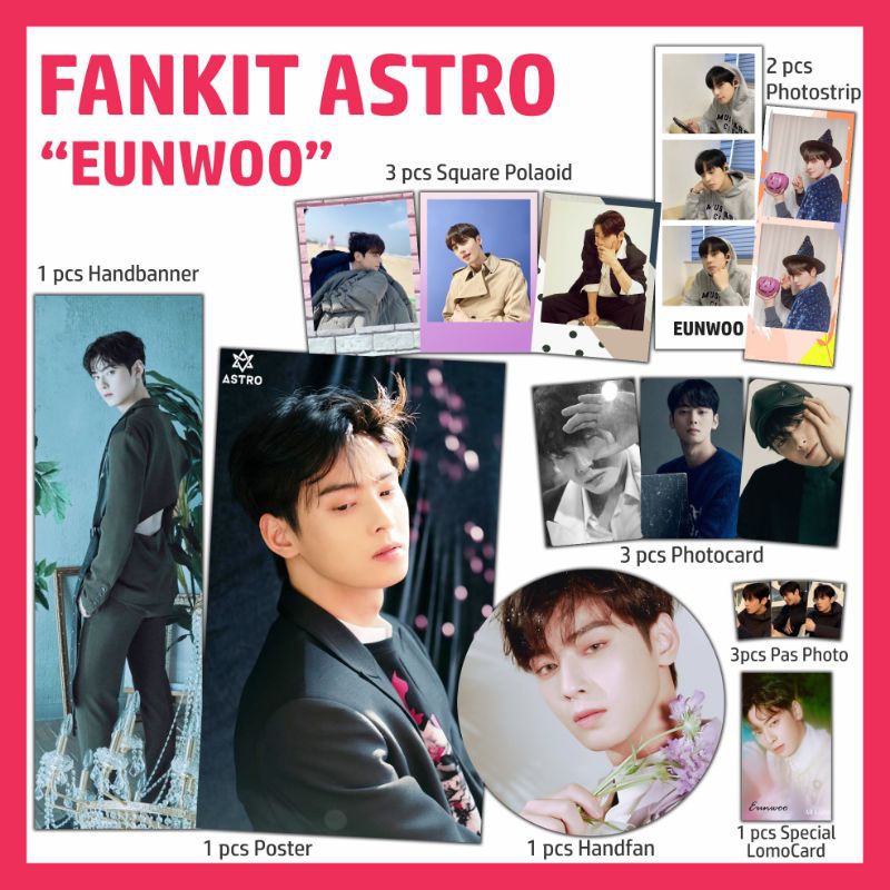 Jual FANKIT ASTRO EUNWOO PAKET HEMAT ASTRO fan made by mochichim ...