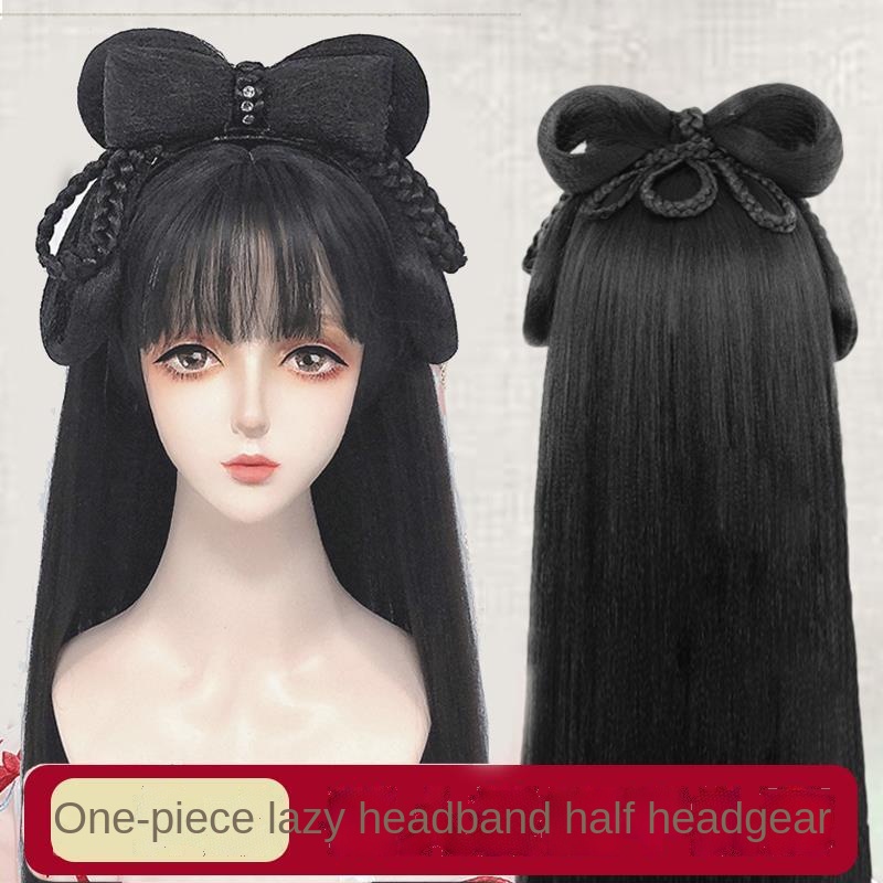 Jual Ancient costume wig Hanfu hair hoop hair bun one-piece hairstyle ...