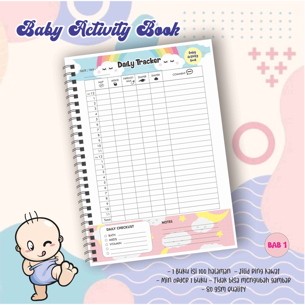 Jual Baby Activity Book / Journal aktivitas bayi / anak / Buku Planner ...