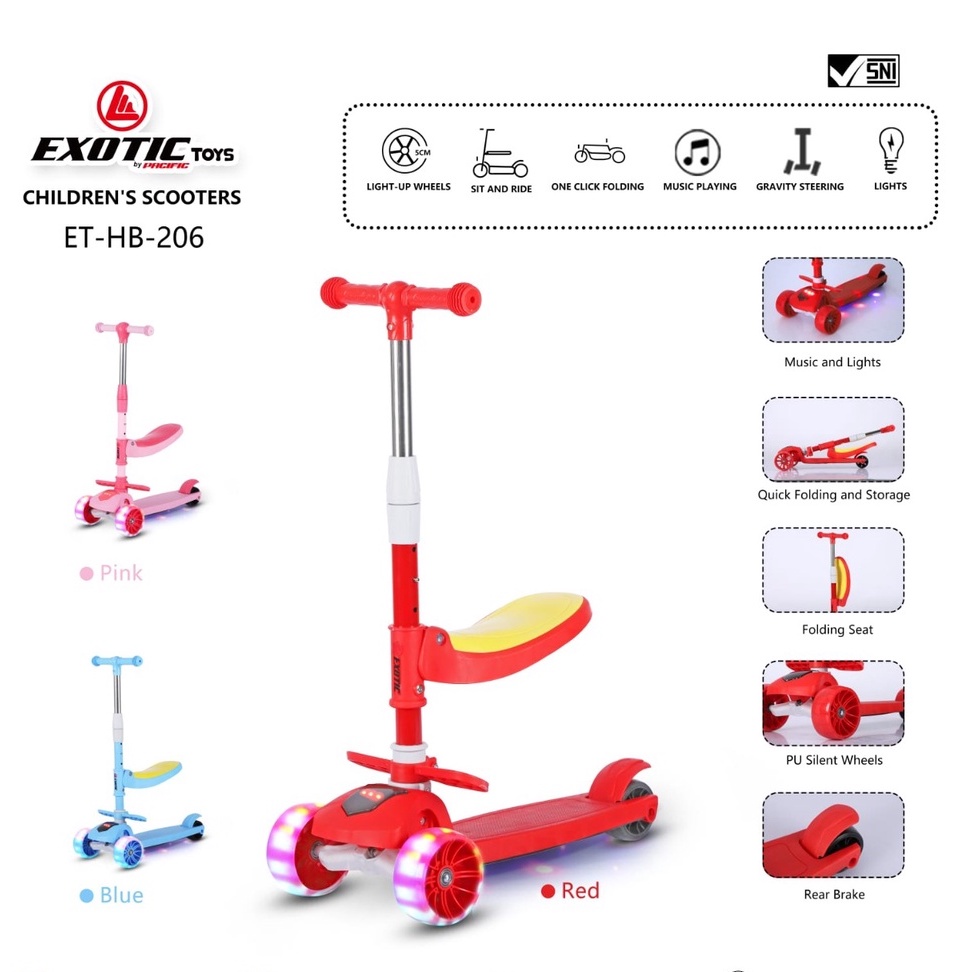 Jual Exotic Scooter ET-HB 206 Skuter Otoped Anak | Shopee Indonesia