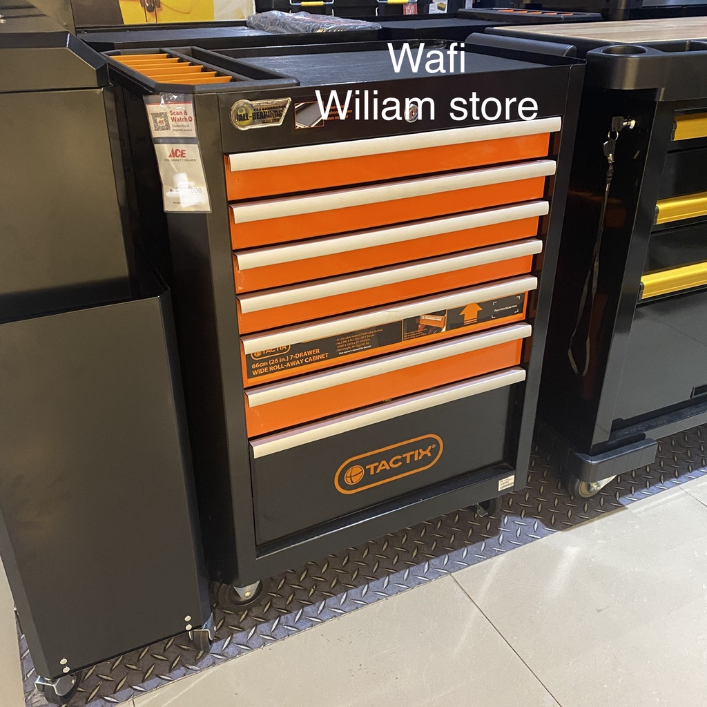 Jual Tactix lemari bengkel Perkakas Tool Box Cabinet Trolley 7 drawer | Shopee Indonesia