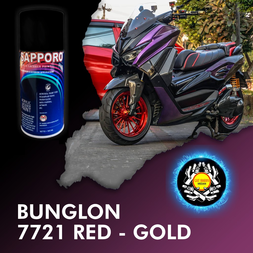 Jual SAPPORO BUNGLON 7721 RED GOLD 300ML CAT SEMPROT 3D KHAMELEON ...