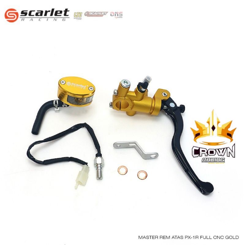 Jual Master Rem Radial Scarlet + Tabung + Switch Rem Full CNC Universal ...