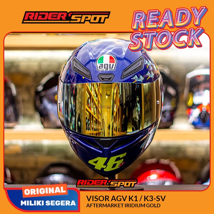 Jual Kaca Helm Visor AGV K1 / K3-SV Iridium Gold Aftermarket | Shopee Indonesia