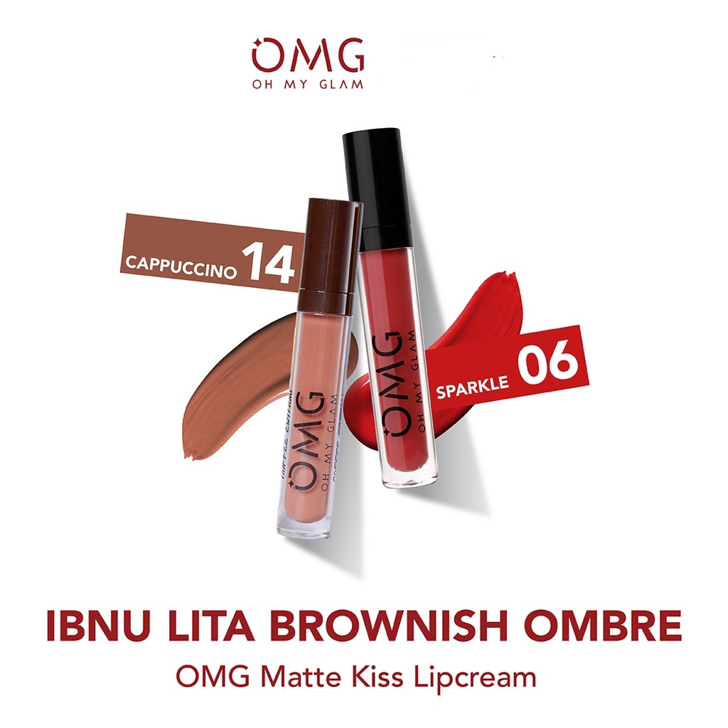 Jual (Paket 2 pcs 100% ORI) Ombre Viral OMG Oh My Glam Matte Kiss Lip ...