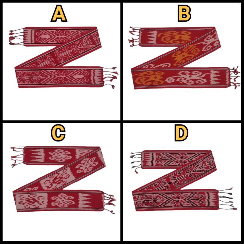 Jual Syal Tenun Etnik Motif Kalimantan Ukuran 150cm x 12cm | Shopee ...