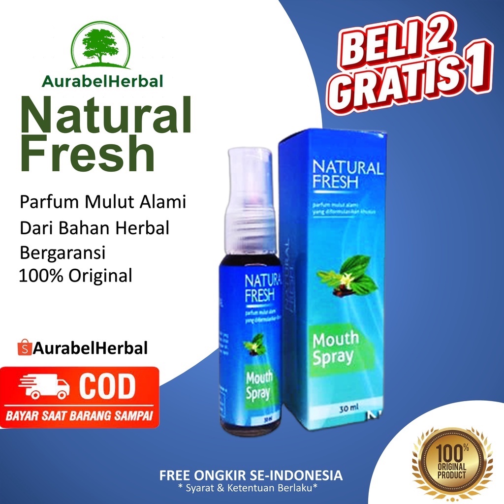 Jual pengharum mulut Natural Fresh - mouth spray / parfum bau mulut dan ...