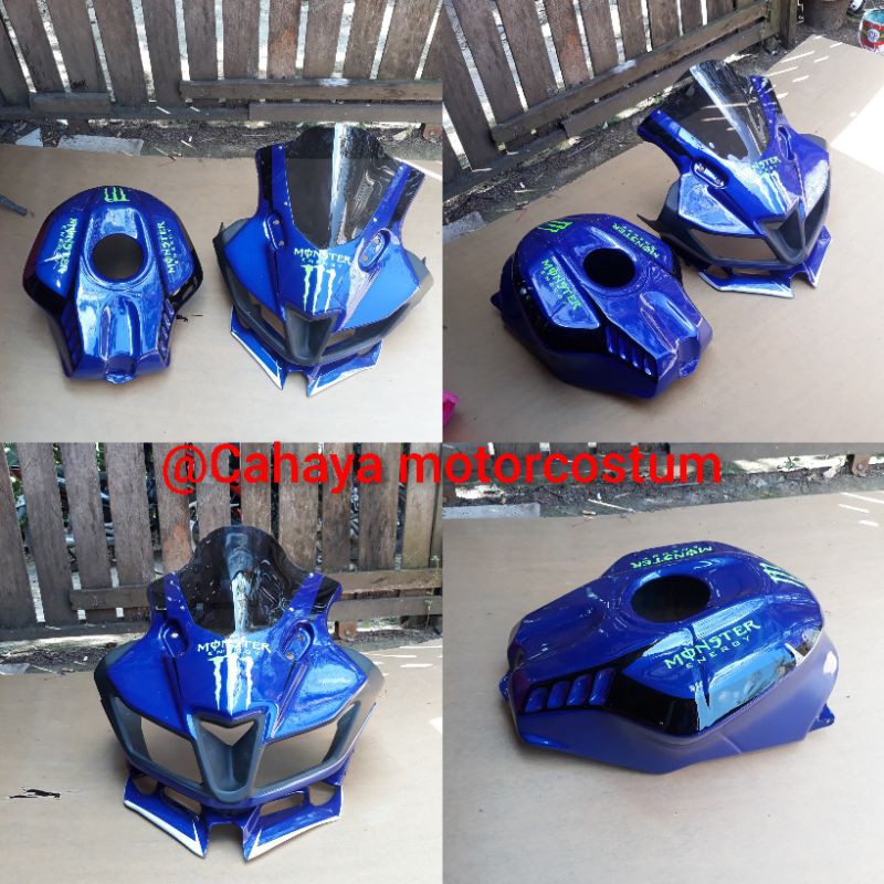 Jual Paket Headlamp R15v2 model v3 cover tangki r1m | Shopee Indonesia