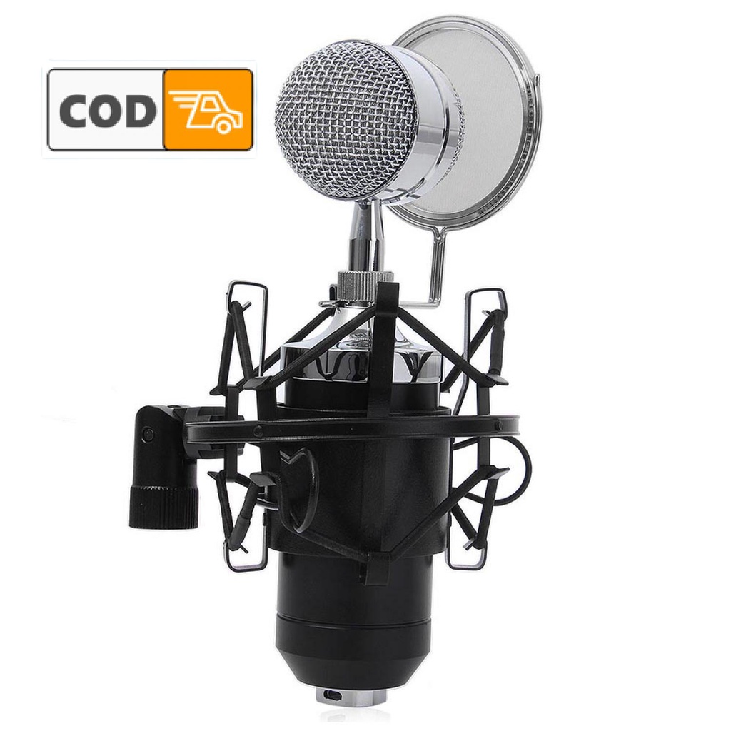 Jual Mikrofon Kondenser Studio Suara Jernih Pop Filter dengan Penyangga ...