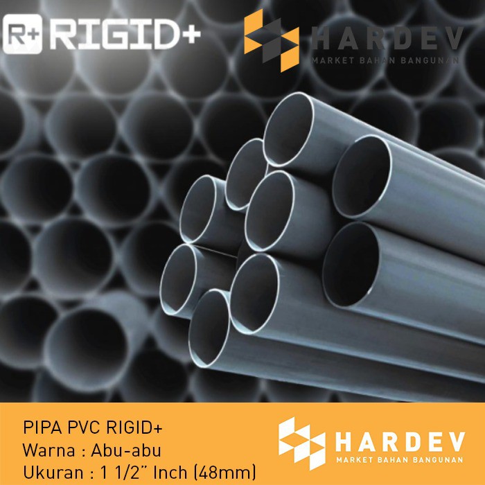 Jual PIPA PVC / PRALON AW 1 1/2 inch ABU-ABU MERK RIGID | Shopee Indonesia
