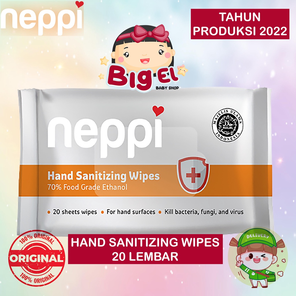 Jual NEPPI HAND SANITIZING WIPES 20'S | TISSUE BASAH ANTISEPTIC ...