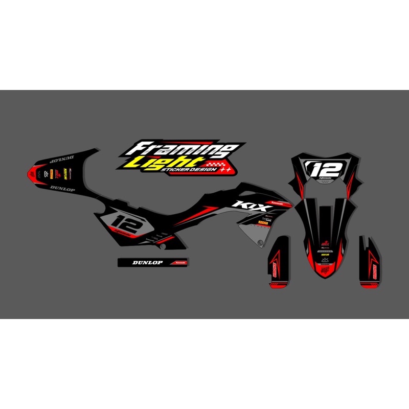 Jual decal kawasaki klx bf dtracker hitam merah | Shopee Indonesia