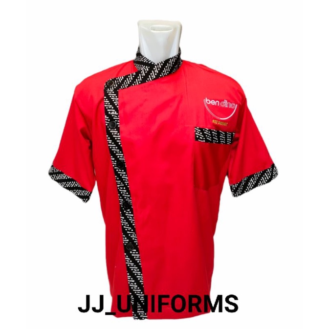 Jual Baju Chef Baju Koki Kemeja Lengan Pendek Pria Wanita Baju Waiters ...