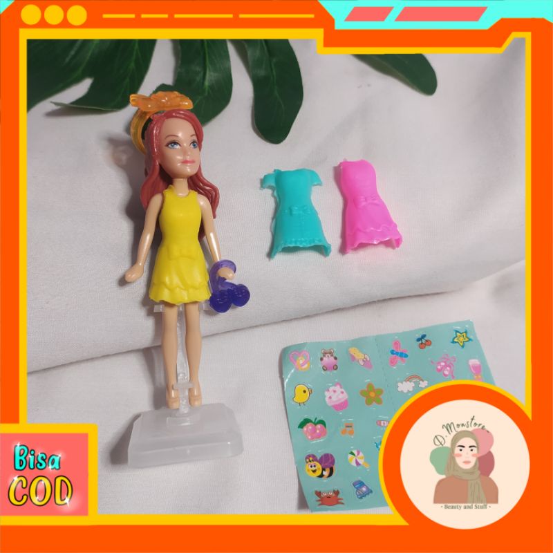 Jual Mainan Barbie Set Mini Kecil || Boneka Barbie Set Baju Koper Kecil ...