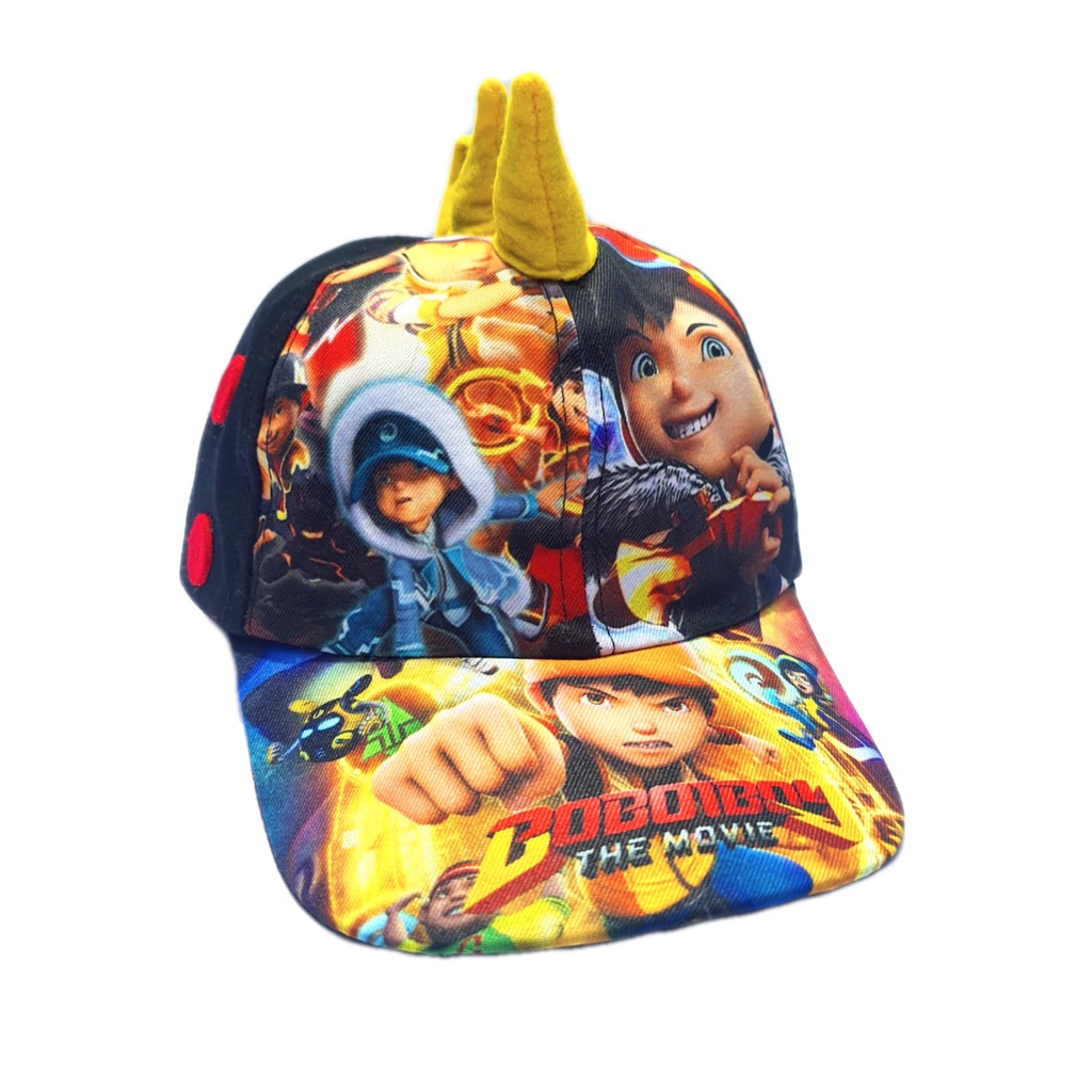 Jual Topi Anak Laki Laki Cowok Boboiboy Boboboy Tanduk 3D Gambar Print ...