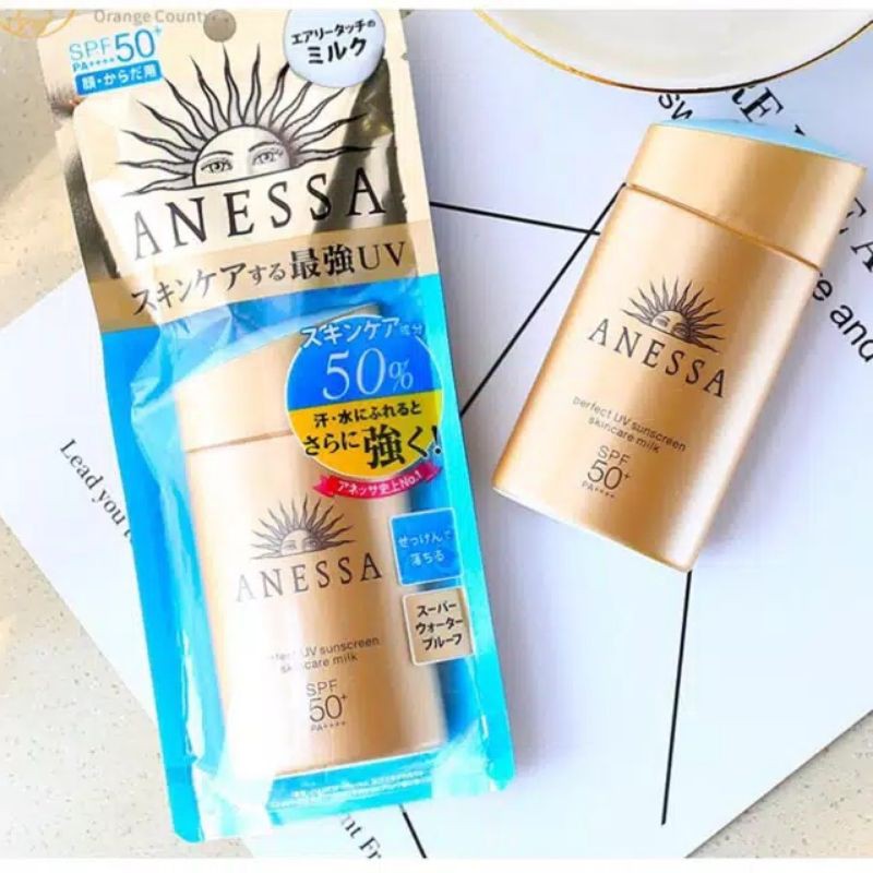 Jual Shiseido Anessa Perfect UV Sunscreen Gold Normal Skin SPF50+ PA ...