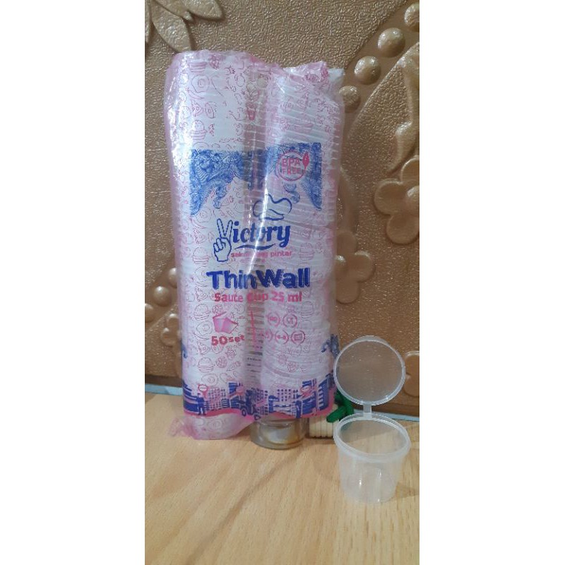 Jual CUP SAUS/25ml/35ml/60ml/100ml/TEMPAT SAUS THINWALL VICTORY /DM/LUX ...