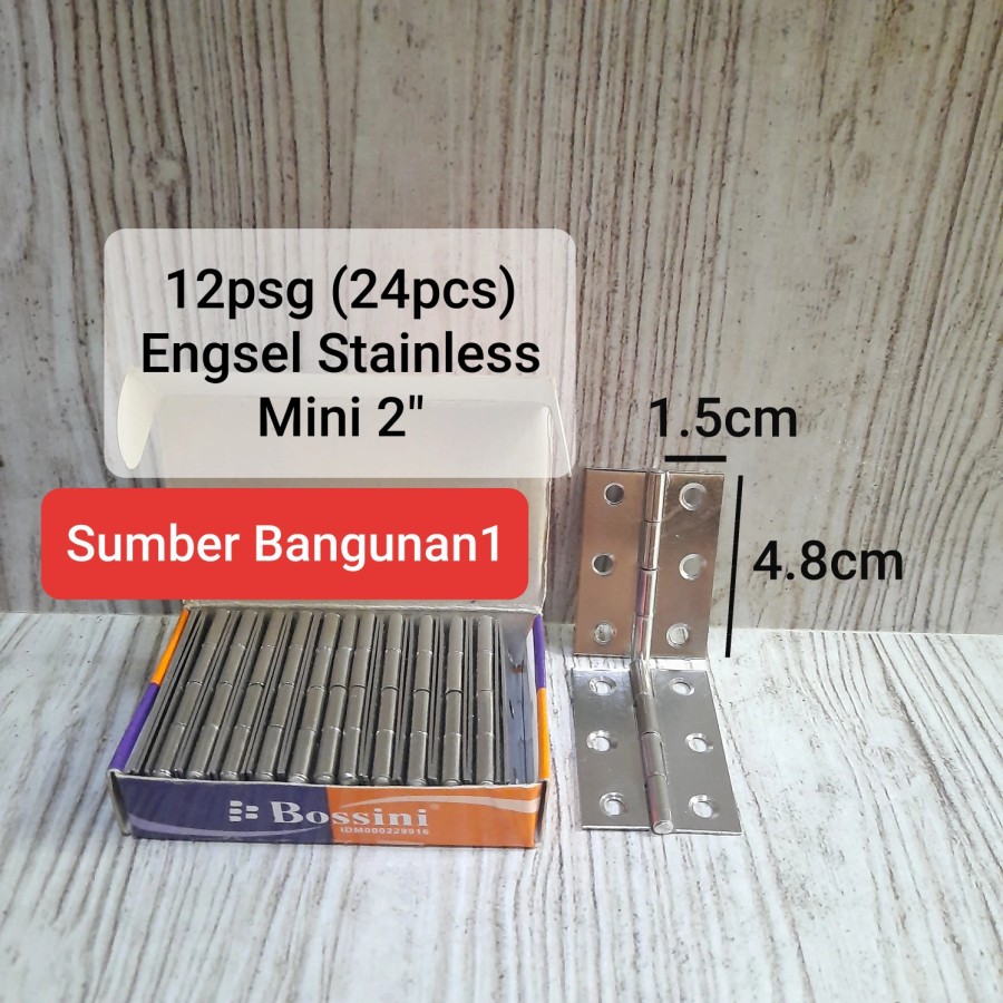 Jual Engsel mini Stainless kecil 2" (24pcs) 2 inchi pintu stenlis ...