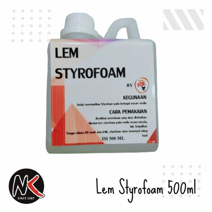 Jual Lem Styrofoam 500 ml/Lem Gabus/Lem untuk Styrofoam/Lem Cair ...