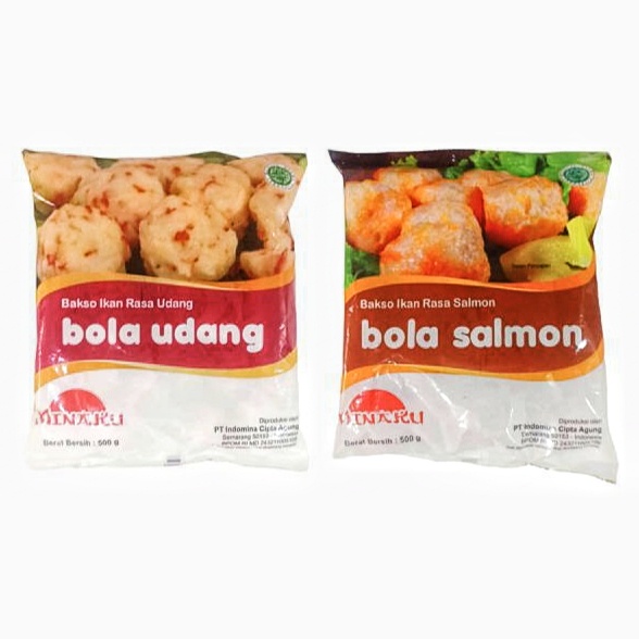 Jual MINAKU Bola Udang dan Bola Salmon 500 Gram | Shopee Indonesia