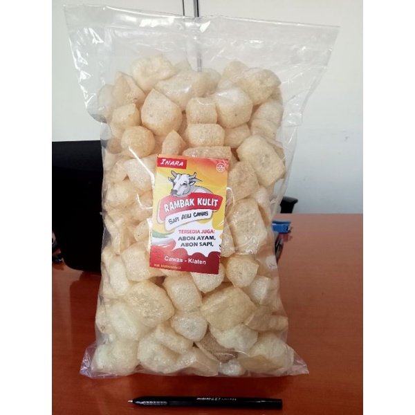 Jual rambak kulit sapi 250 gram kwalitas premium renyah kerupuk kulit ...