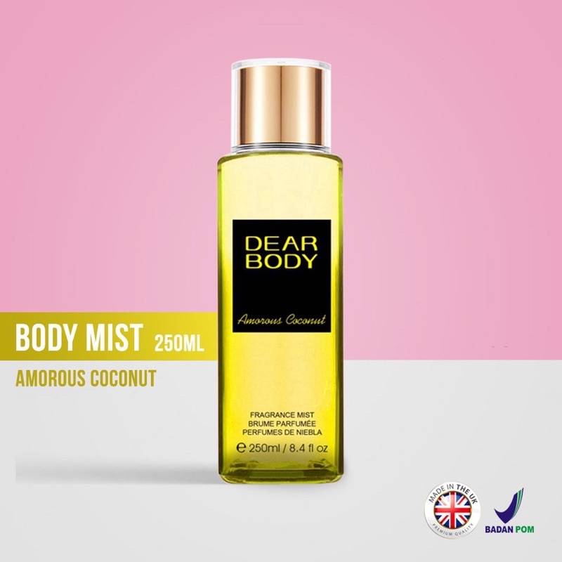 Jual Parfum Dear Body Amorous Coconut - Fragrance Mist 250ml / Body ...