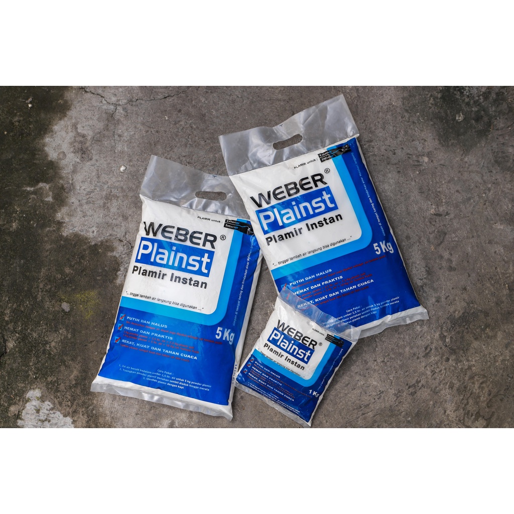 Jual PLAMIR,PLAMUR INSTAN TEMBOK WEBER,PLAINST,PLAMUR INSTAN 5KG ...