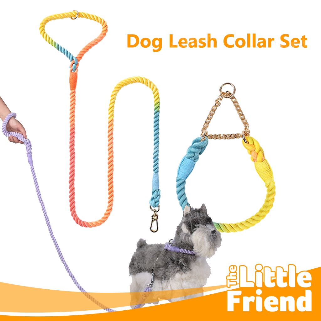 Jual Tali Tuntun Anjing Dog Leash Combo Set Dengan Collar Warna Warni ...