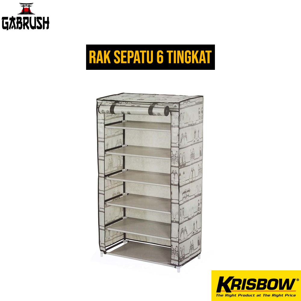Jual Krisbow Lemari Rak Sepatu 6 Tingkat Shoe Rack | Shopee Indonesia