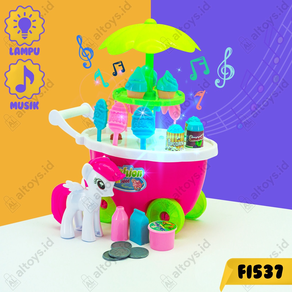 Jual Mainan Stroller Gerobak Ice Cream Store Mainan Gerobak Es Krim ...
