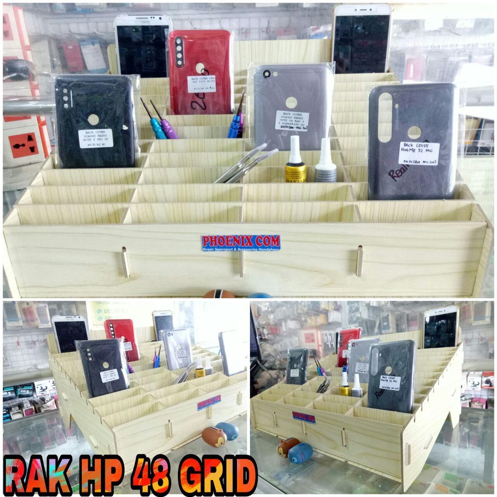 Jual MANAGEMENT BOX CELL PHONE 48 GRID/RAK HANDPHONE 48 GRID | Shopee ...