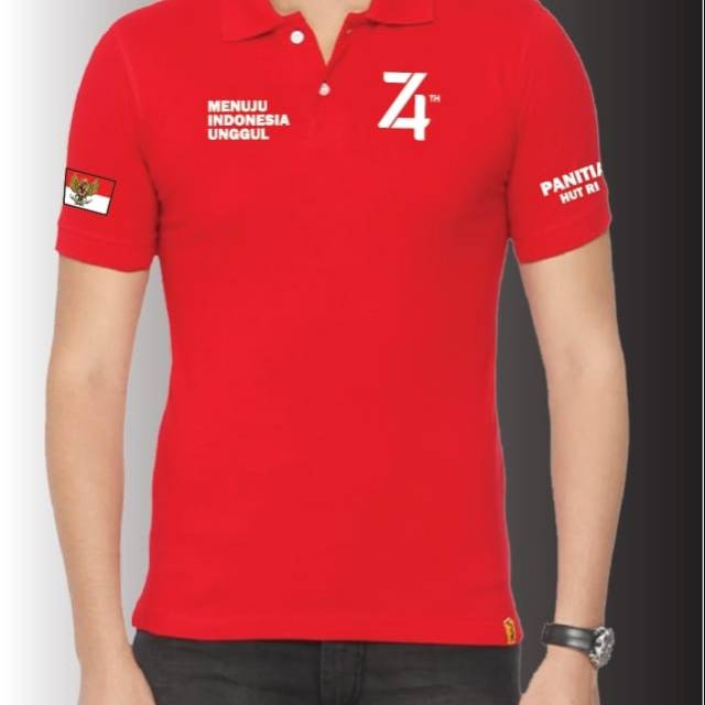 Jual Kaos Kerah Polo Shirt Panitia HUT RI 74 | Shopee Indonesia