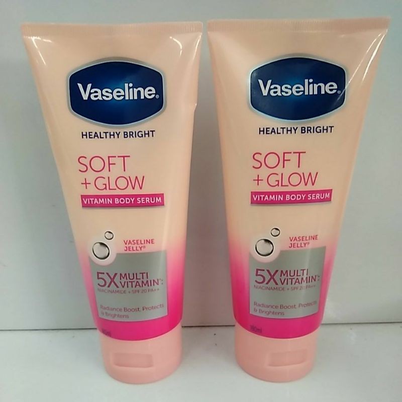 Jual VASELINE soft+glow vitamin body serum 180ml original | Shopee ...