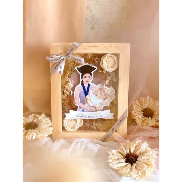 Jual Love Frame Illustration | Frame Couple | Graduation Gift | Dried ...