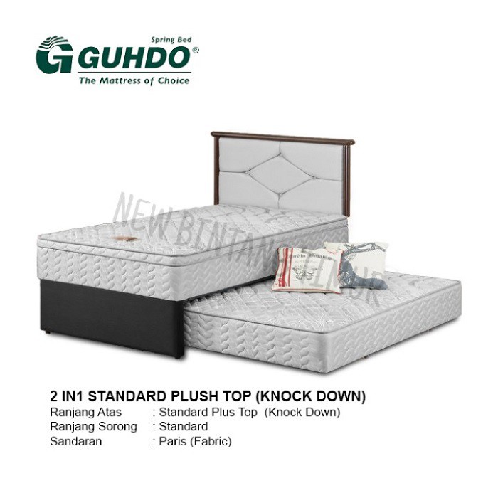 Jual Termurah Guhdo Standard Plush Top 2in1 120 x 200 HB prospine Full ...