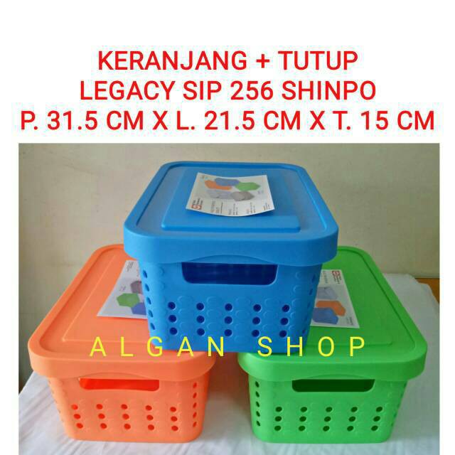 Jual Keranjang Plastik Tutup Legacy SIP 256 Shinpo Box Keranjang mainan ...