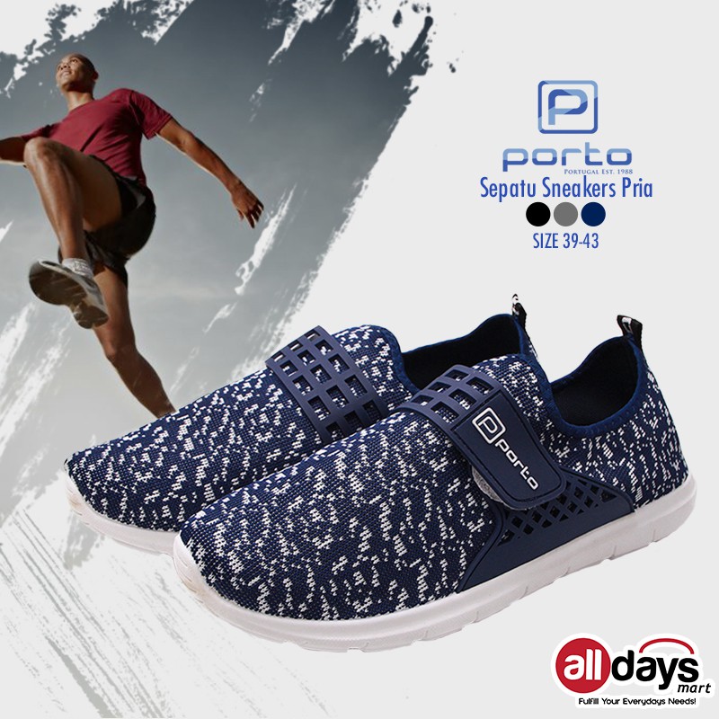 Jual Porto Sepatu Sneakers Pria AA014M Size 39-43 | Shopee Indonesia