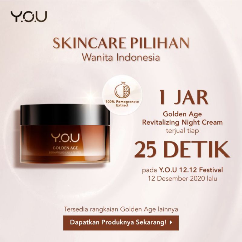 Jual YOU Golden Age Revitalizing Night Cream 30g & 18g[Overnight Skin ...