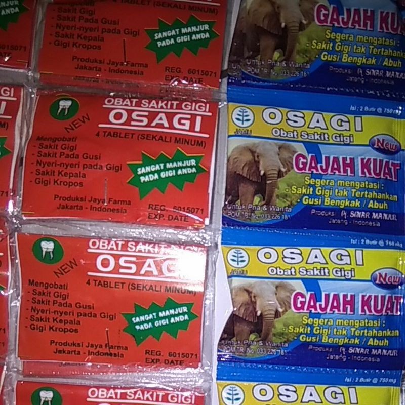 Jual osagi Obat SAkit GIgi dan gusi bengkak atau abuh 1sachet | Shopee ...