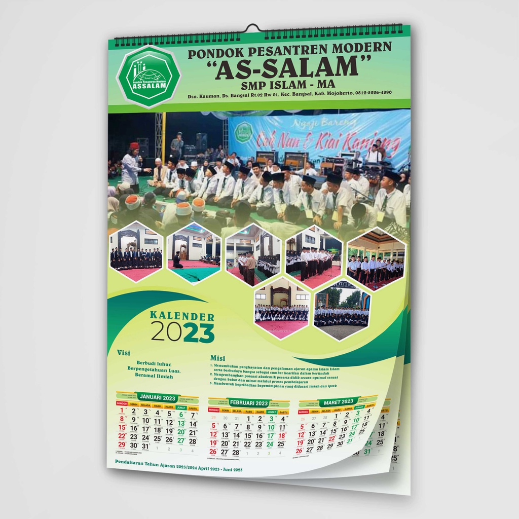 Jual Kalender Dinding 2023 Custom / Kalender Sekolah / Kalender ...