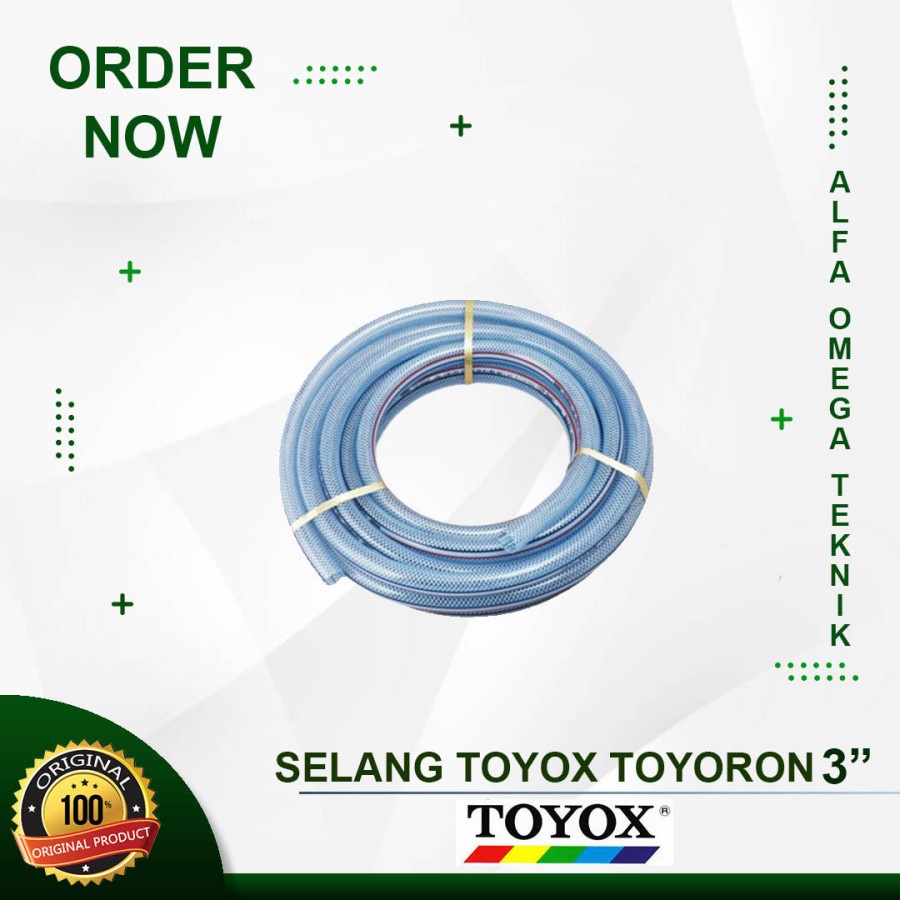 Jual SELANG TOYORON 3 INCH TOYOX HOSE PVC SERAT BENANG TRANSPARAN 75MM ...
